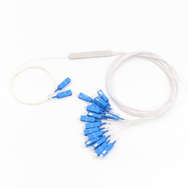 2x16 Mini type PLC Splitter Fan-out 0.9mm, steel tube PLC splitter| www ...